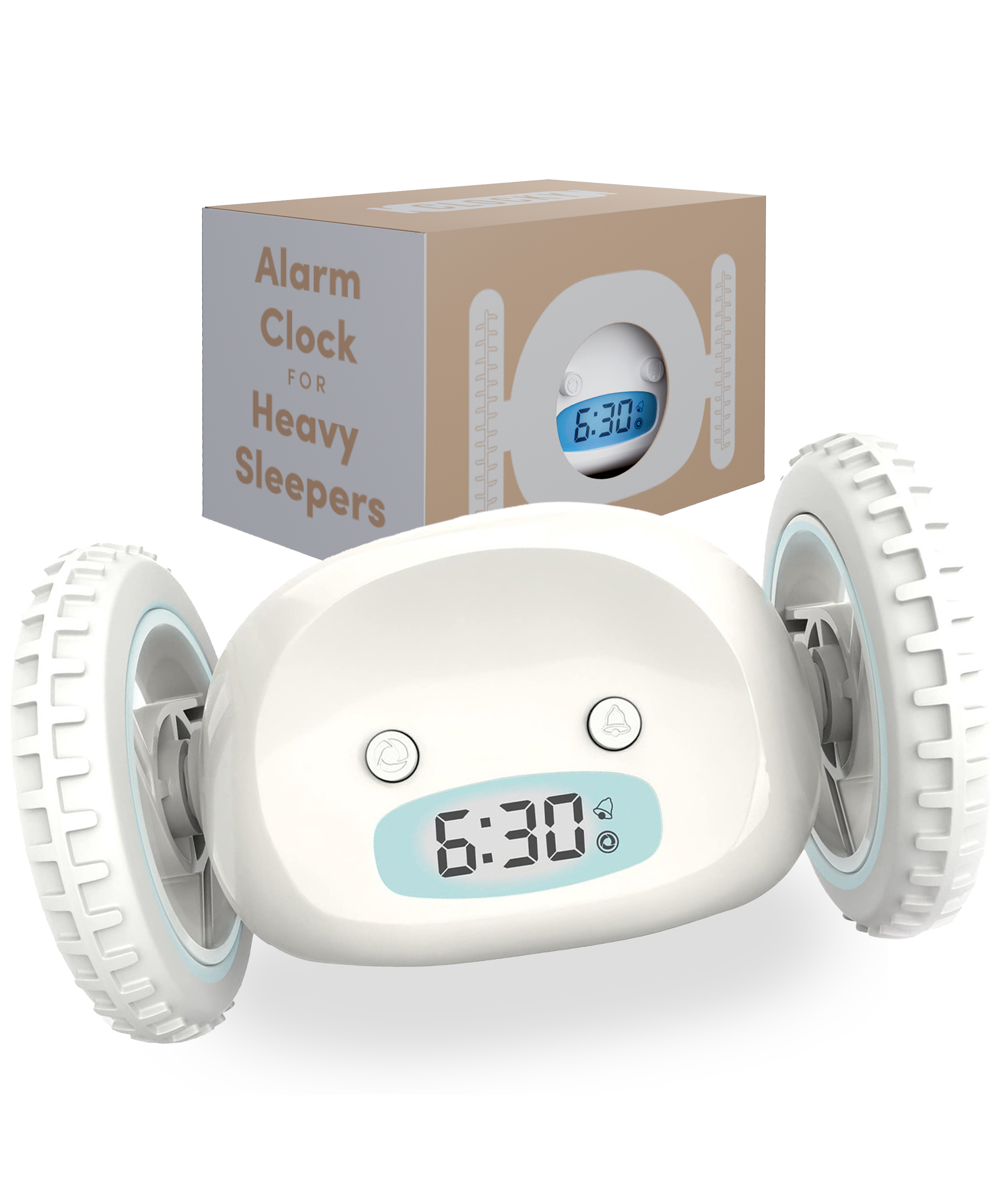 Clocky Alarm Clock on Wheels (Original) |Extra Loud for Heavy Sleeper ...