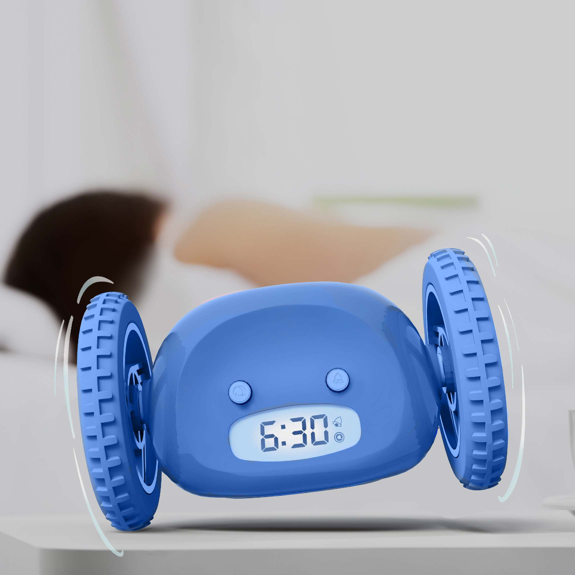 Clocky Alarm Clock on Wheels (Original) |Extra Loud for Heavy Sleeper ...